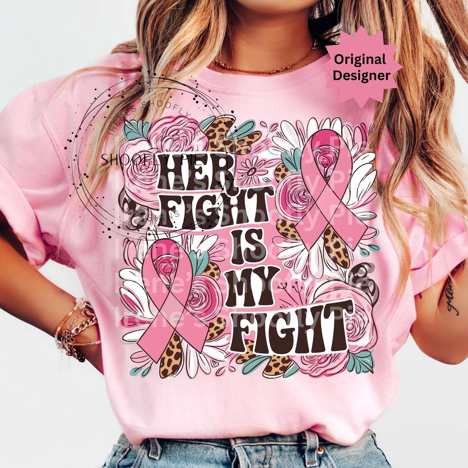 Her Fight is My Fight Png, Preppy Breast Cancer Png, Breast Cancer ...