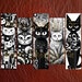 Quirky Cat Bookmark Set - Printable Cat Bookmark Sets - Geometric Cat ...