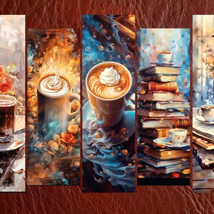 Coffee Bookmark Set - Coffee Printable Bookmarks - Digital Downloads ...