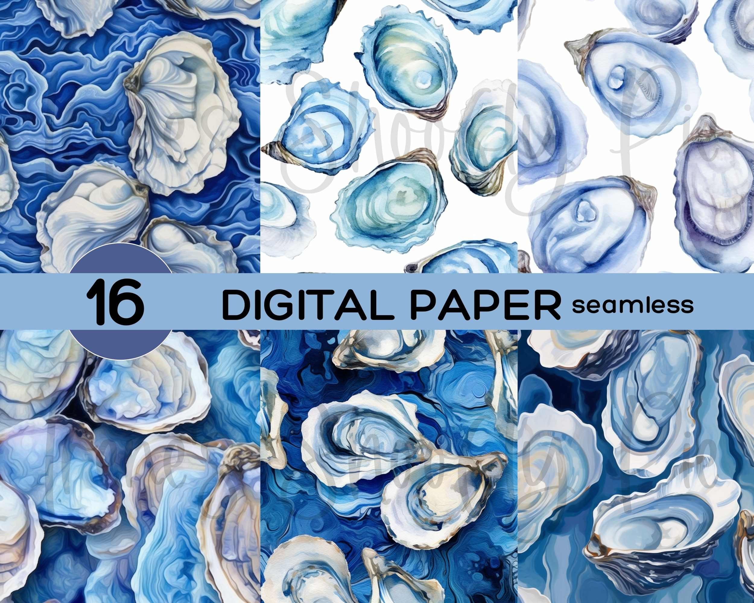 Oyster Digital Paper - Oyster Seamless Patterns - Sublimation - Multi ...