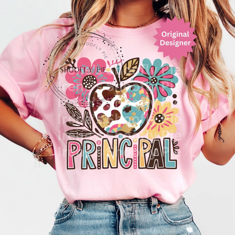 Boho Floral Principal PNG, Principal Sublimation Design, Back to School ...