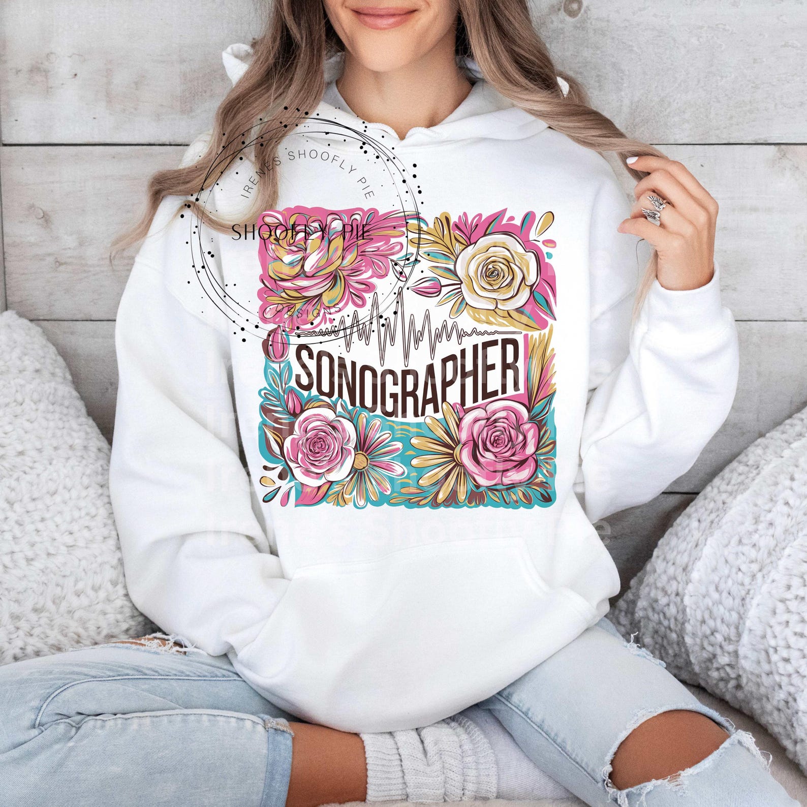 Sonographer PNG, Boho Floral Png, Sonographer Sublimation Designs ...