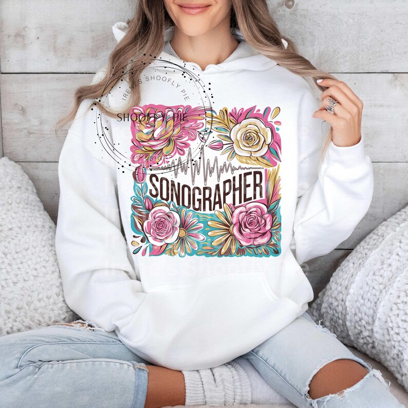 Sonographer PNG, Boho Floral Png, Sonographer Sublimation Designs ...