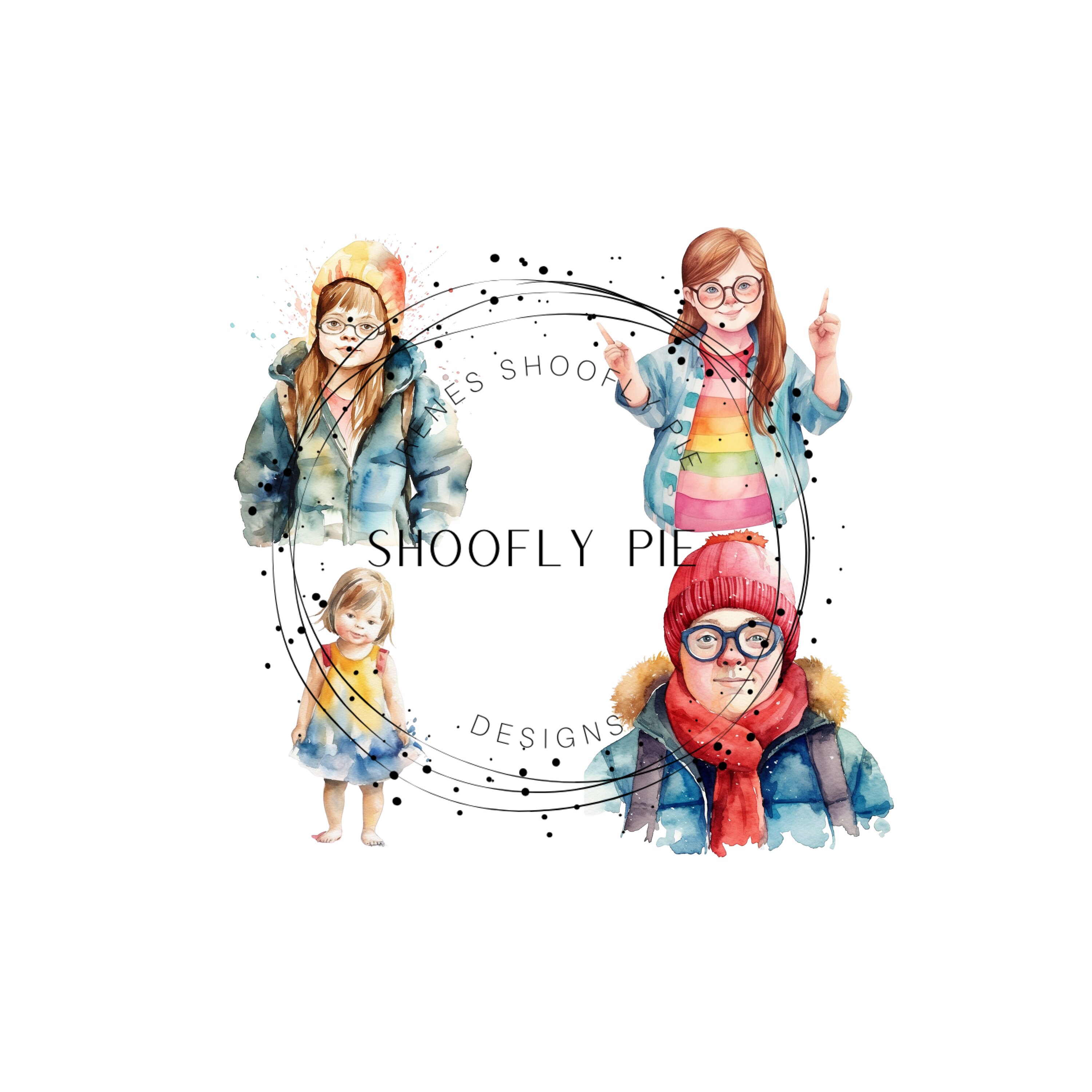 Kids With Down Syndrome Clipart - Digital Designs PNG - Scrapbooking ...