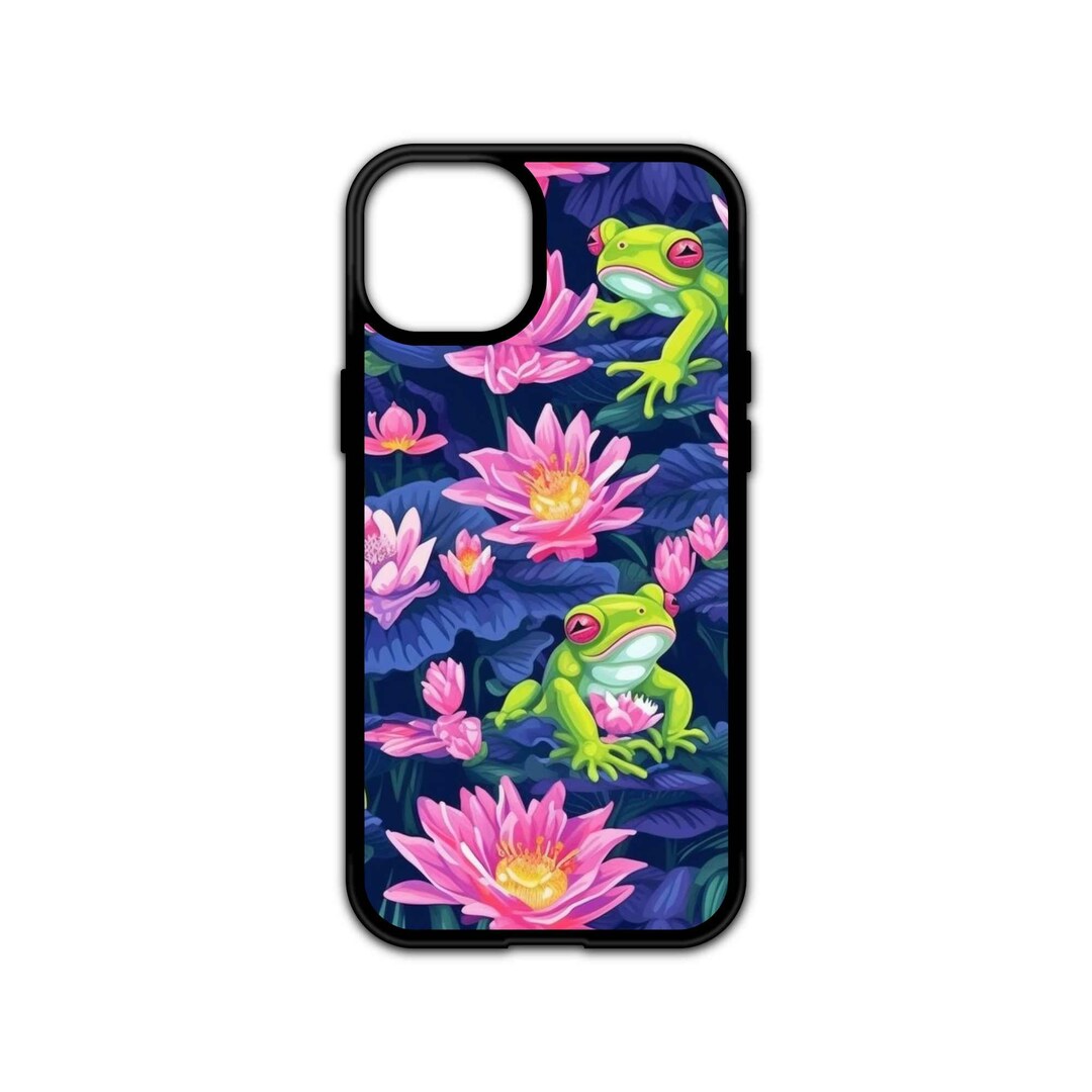 Frog iPhone Case Preppy Frog Phone Case Toad Phone Case Floral Cell ...