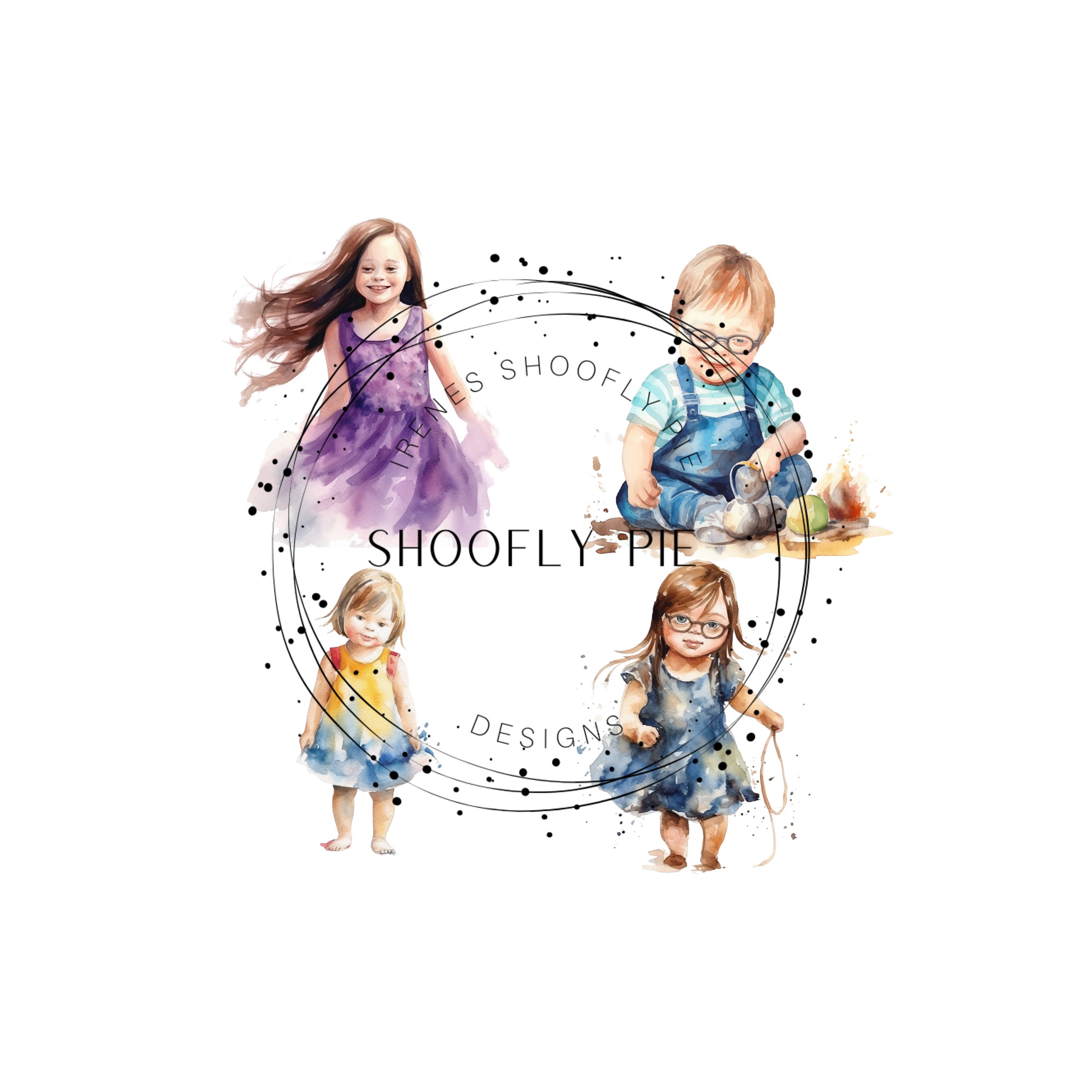Kids With Down Syndrome Clipart Digital Designs PNG Scrapbooking Junk ...