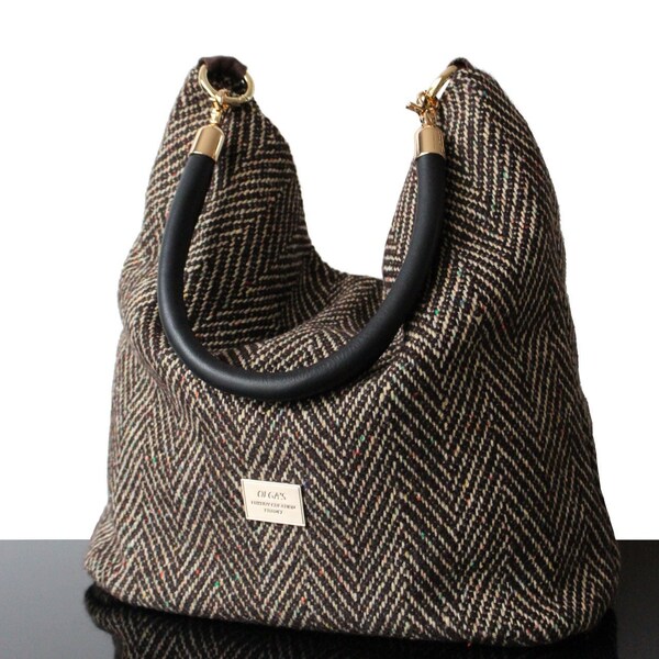 Wool Leather Bag - Etsy