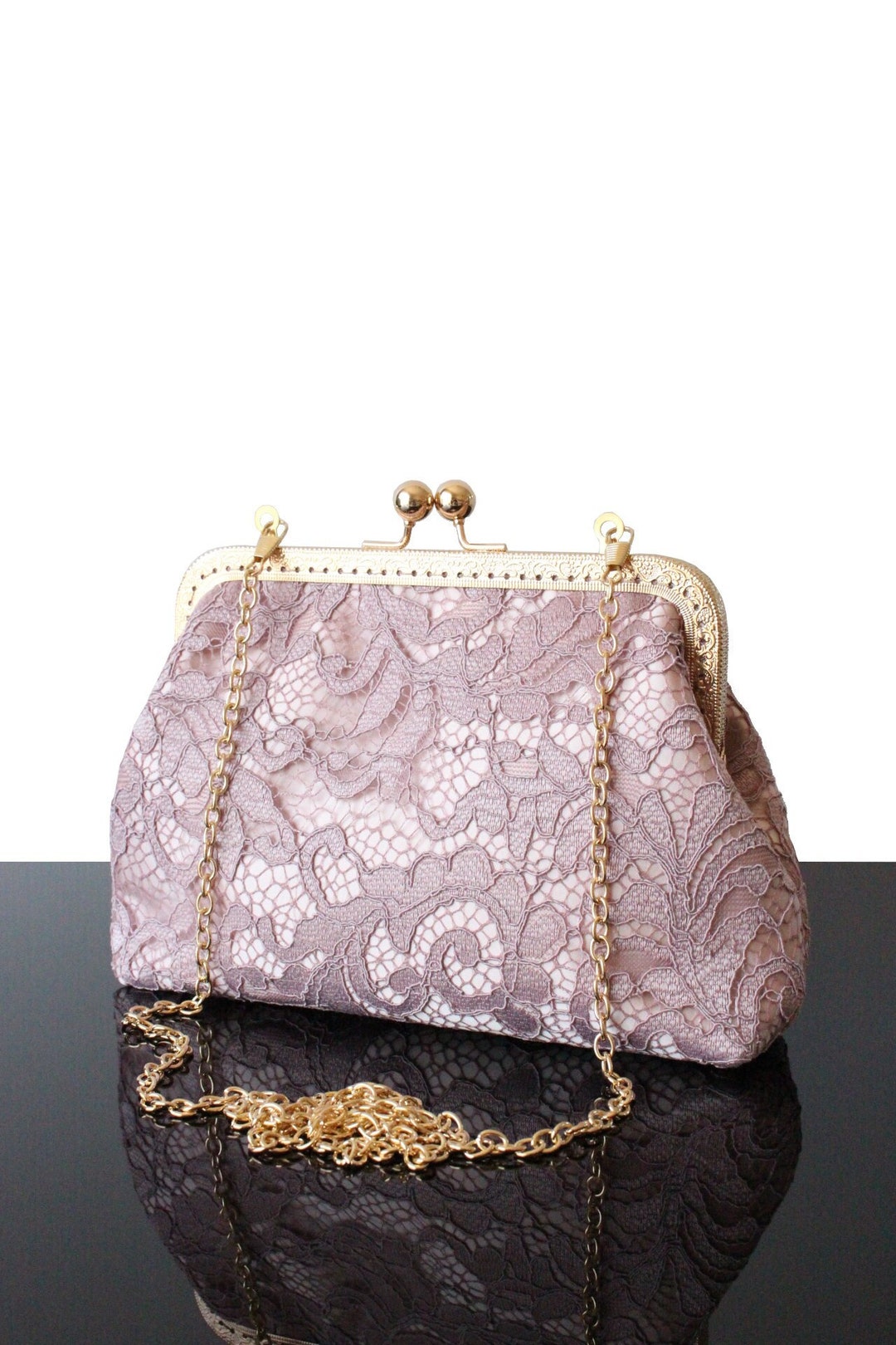 Wedding Clutch Bag Embellished Blush Purse Bridal Gift for Her Made in ...