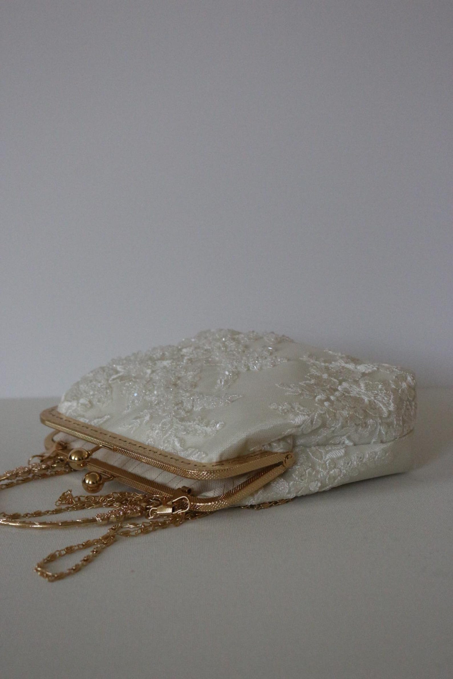 Ivory Bridal Clutch With Pearls Wedding Beaded Bag Vintage Purse - Etsy