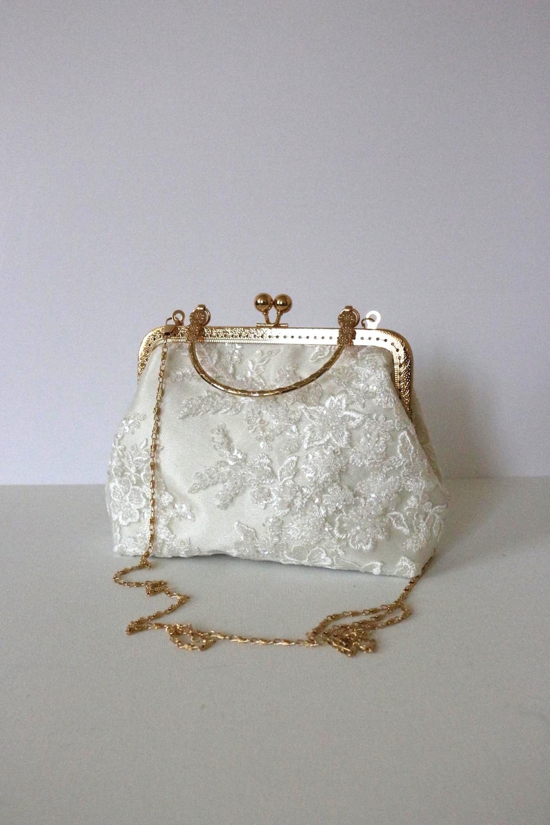 Ivory Bridal Clutch With Pearls Wedding Beaded Bag Vintage Purse - Etsy