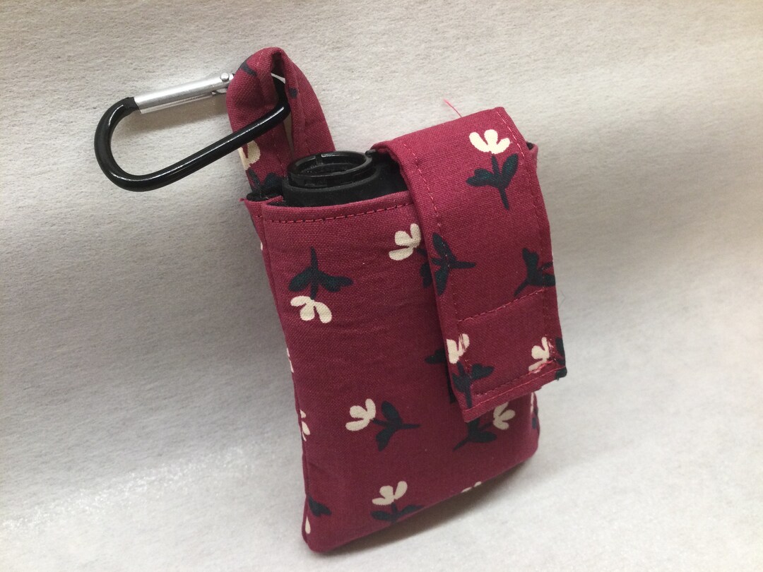 Insulin Pump Pouch Case Burgundy Floral for Type 1 Diabetes Insulin ...