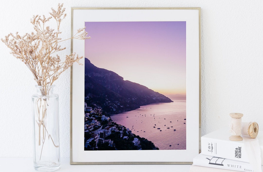 Sunset Photo Positano Print Positano Photography Italy Art Print IT01 ...