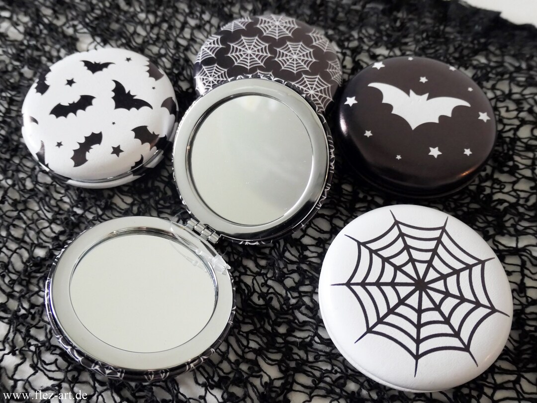 Pocket Mirror bat, Spider Web - Etsy