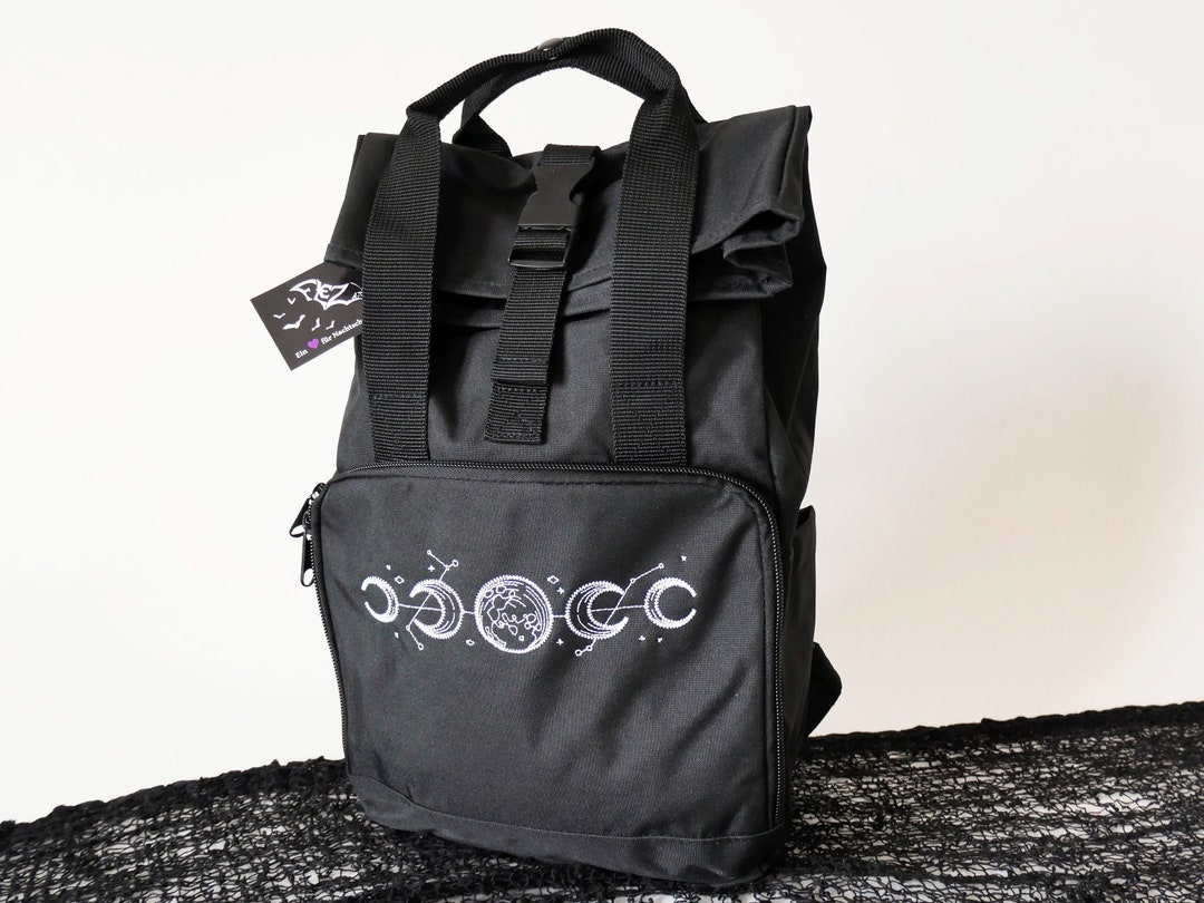 Roll-top Backpack - Moon Phases - Etsy
