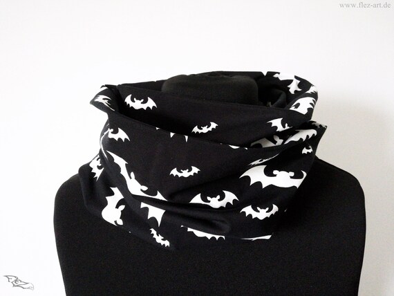 Fledermaus Loop/Schlauchschal schwarz | Etsy