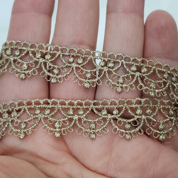 Buy Gold Lace Fabric - Etsy