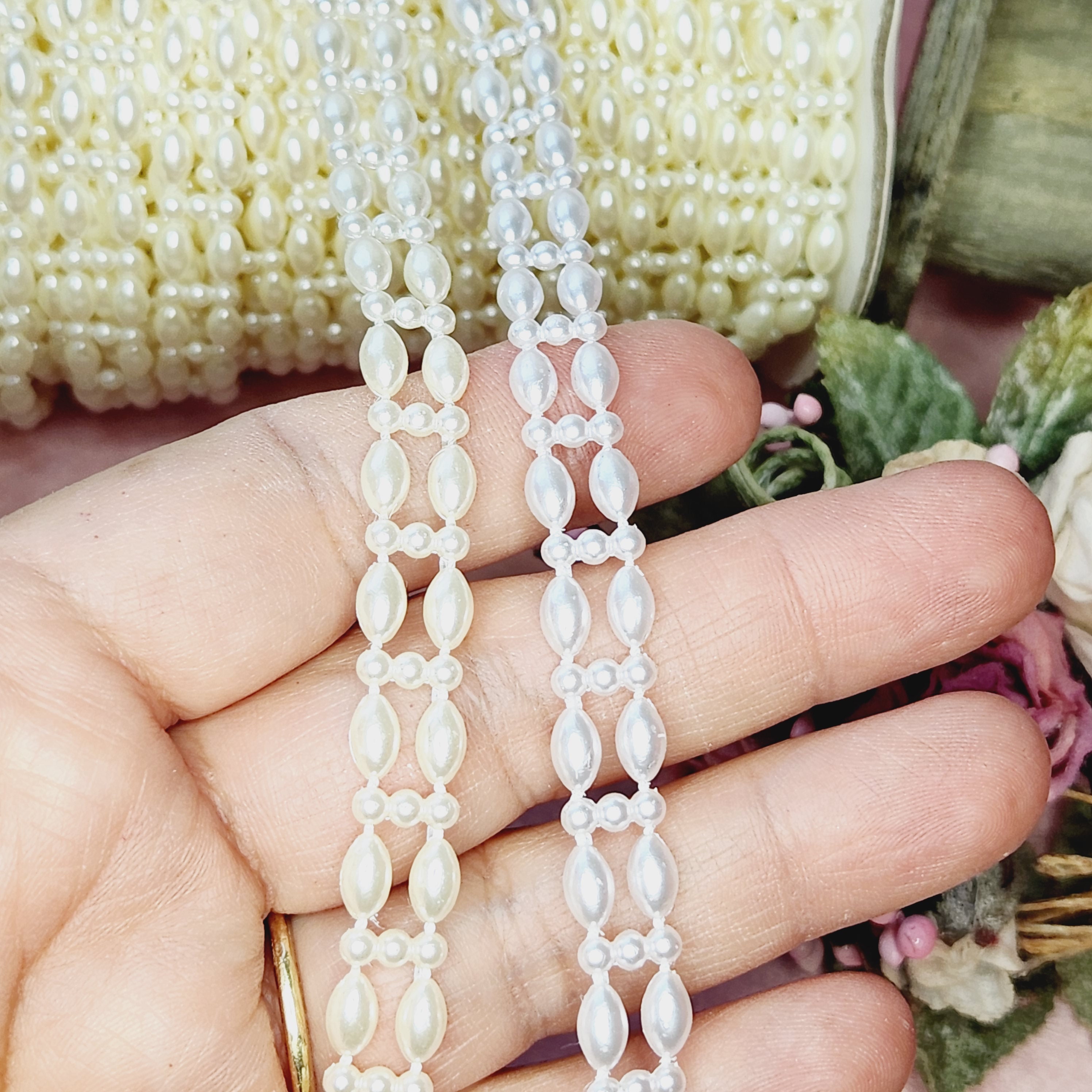 Pearl Trim Strand, Flat Back Bead Embellishment Pearls, Decorative Bead ...