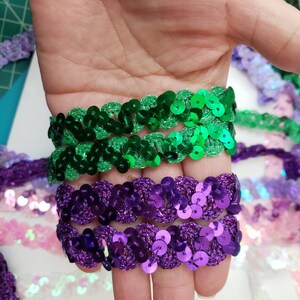 Sequin Gimp Trim, Shiny Sparkle Swirl Lace Embellishment. Garment ...