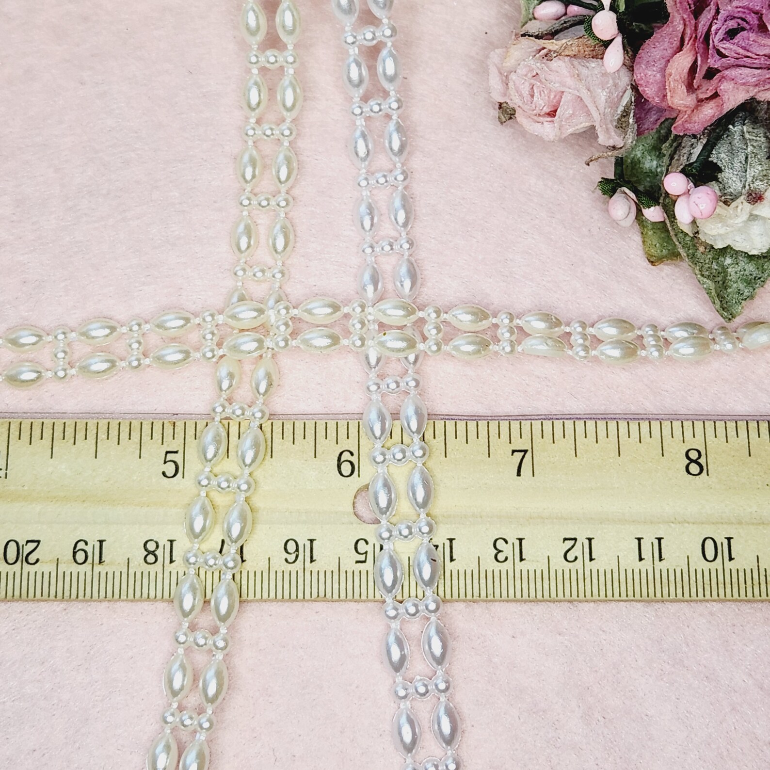 Pearl Trim Strand, Flat Back Bead Embellishment Pearls, Decorative Bead ...