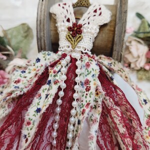 Floral Red DIY KIT, Art Dress Christmas Ornament Décor, Video Tutorial ...