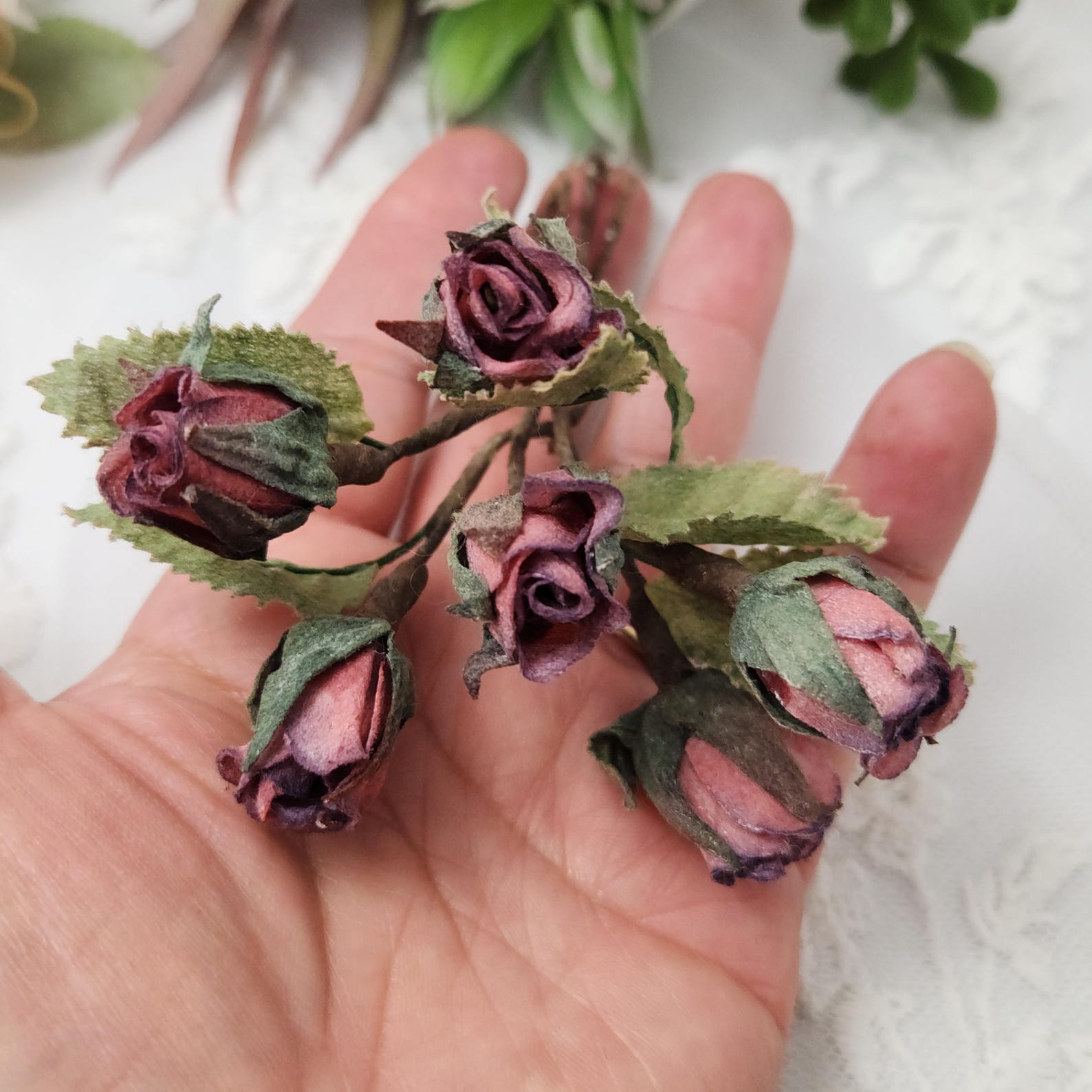 Millinery Rose Mauve, Flower Buds in a Rose Mauve Purple Color Vintage ...