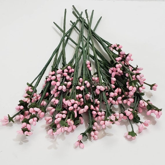 Millinery Spray Vintage Lot Pink Pip Berry Set of 6 or 12 - Etsy