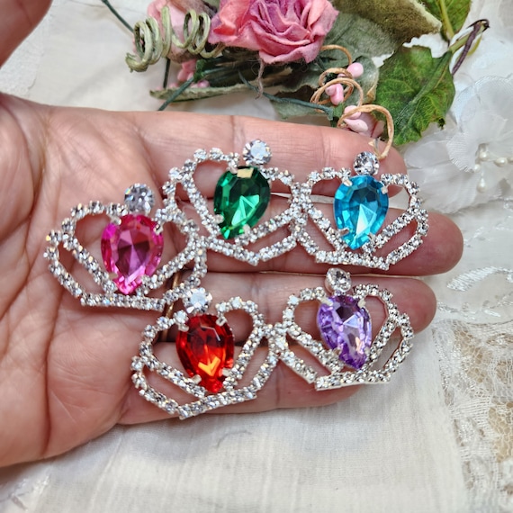 Crown Craft Jewels 2 Pieces of Rhinestone Flatback Silver Tone. Costume Fashion Jewelry Lot of 2 for Bridal Bling Craft Projects Etsy Australia