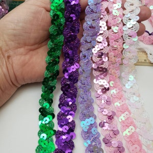 Sequin Gimp Trim, Shiny Sparkle Swirl Lace Embellishment. Garment ...
