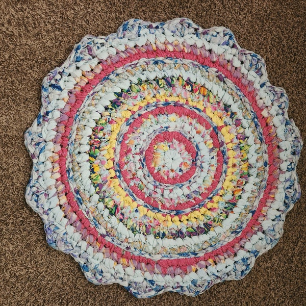 Upcycled Rag Rug - Etsy