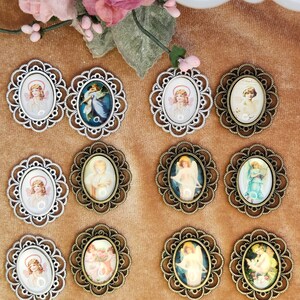 Angel Cameo Set, Craft Embellishment Charm Connecter Jewelry Angel ...