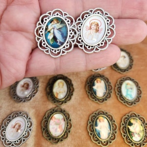 Angel Cameo Set, Craft Embellishment Charm Connecter Jewelry Angel ...