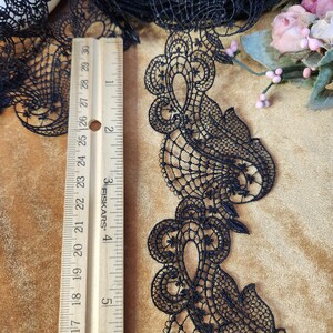 Black Scallop Lace, Delicate Soft Venice Lace, Sewing Craft Supplies ...