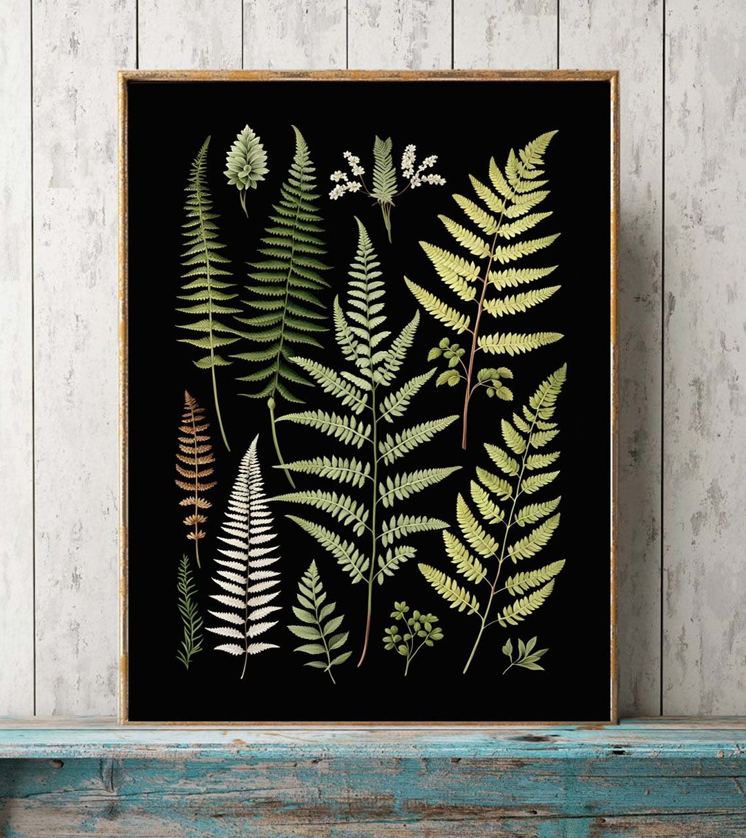 Fern Print Wall Art Green Forest Nature Home Decor AID14 Beautiful ...