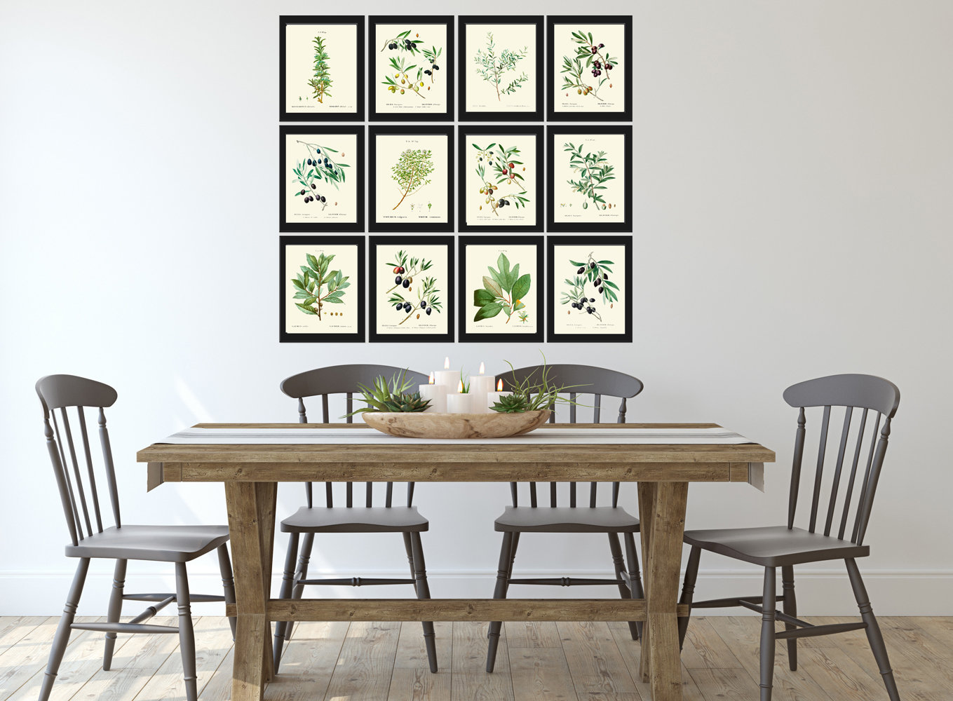 Kitchen Dining Room Wall Art Print set of 12 Beautiful Antique | Etsy