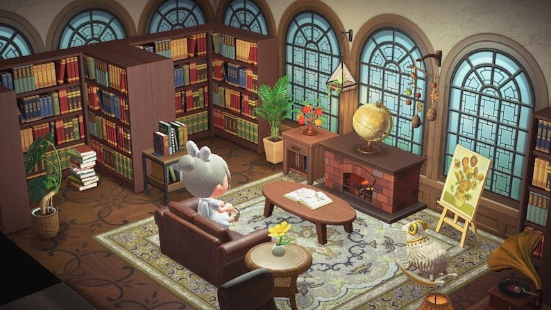 Animal Crossing ACNH Library Room Set | Etsy