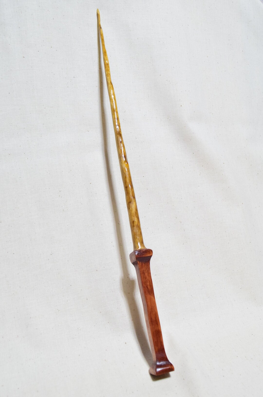 Magic Wand Cubist Cognac, Handcrafted From Solid Wood for Spells ...