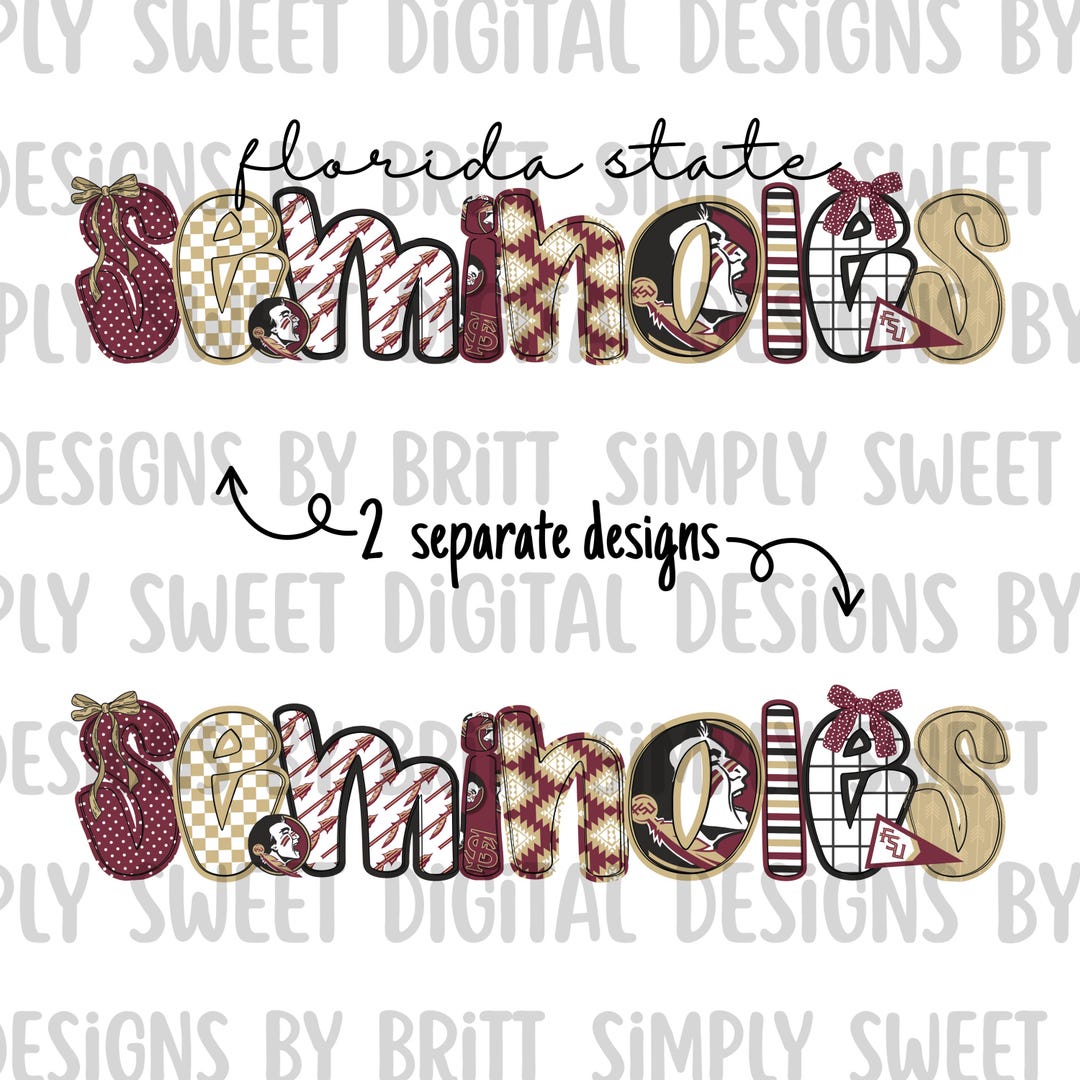 Florida State University Seminoles Png FSU Seminoles Patchwork Doodle ...
