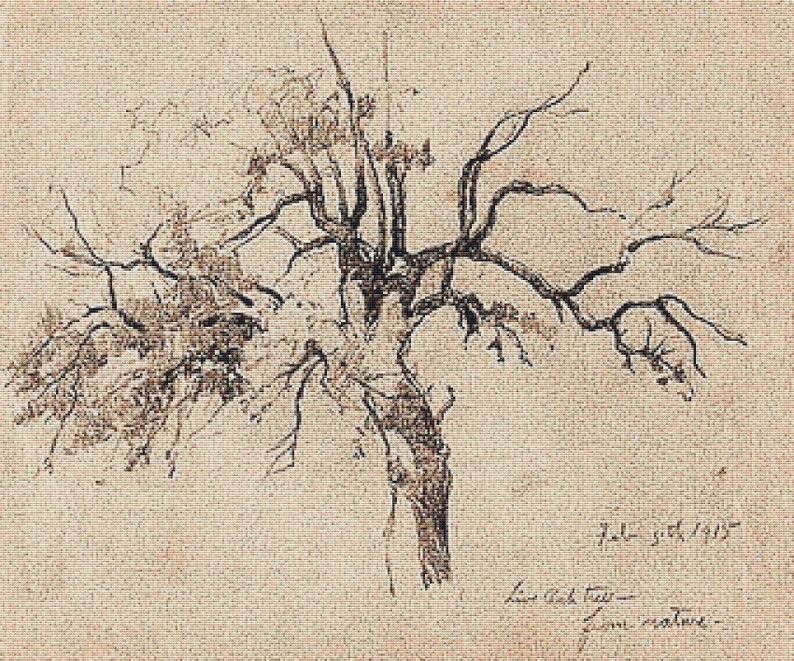 Live Oak Trees PDF Cross Stitch Pattern - Etsy