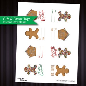 Happy Holidays, Merry Christmas, Thank You & To/from Gift Tags Instant ...