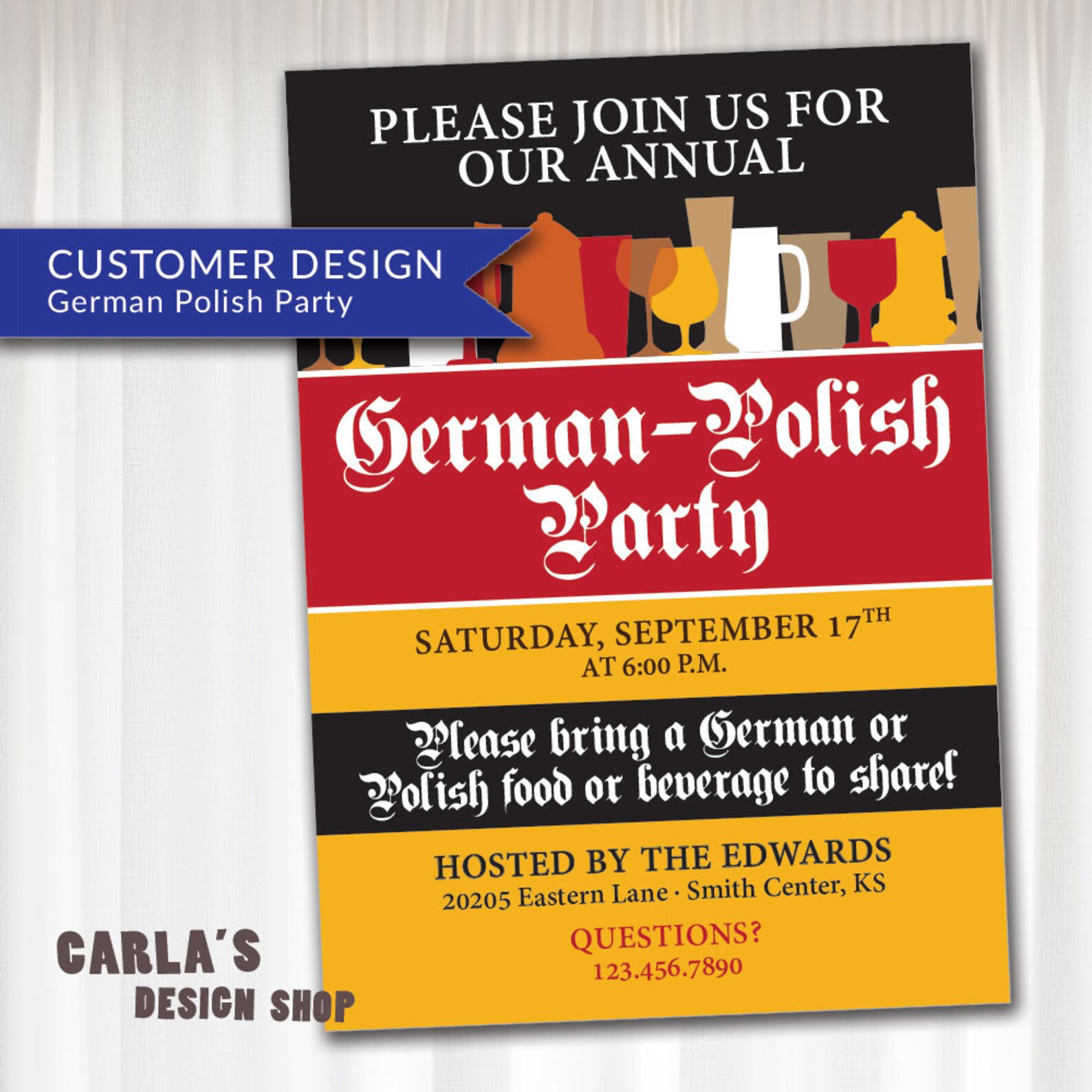 Oktoberfest PRINTABLE Invitation | Fun Stein Design | German Inspired ...