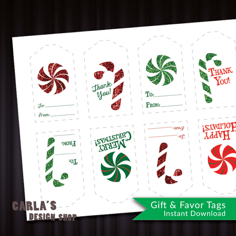 Happy Holidays, Merry Christmas, Thank You & To/from Gift Tags Instant ...