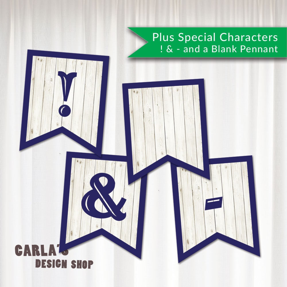 Antler and Arrows Theme DIY Banner With Blue Border and - Etsy