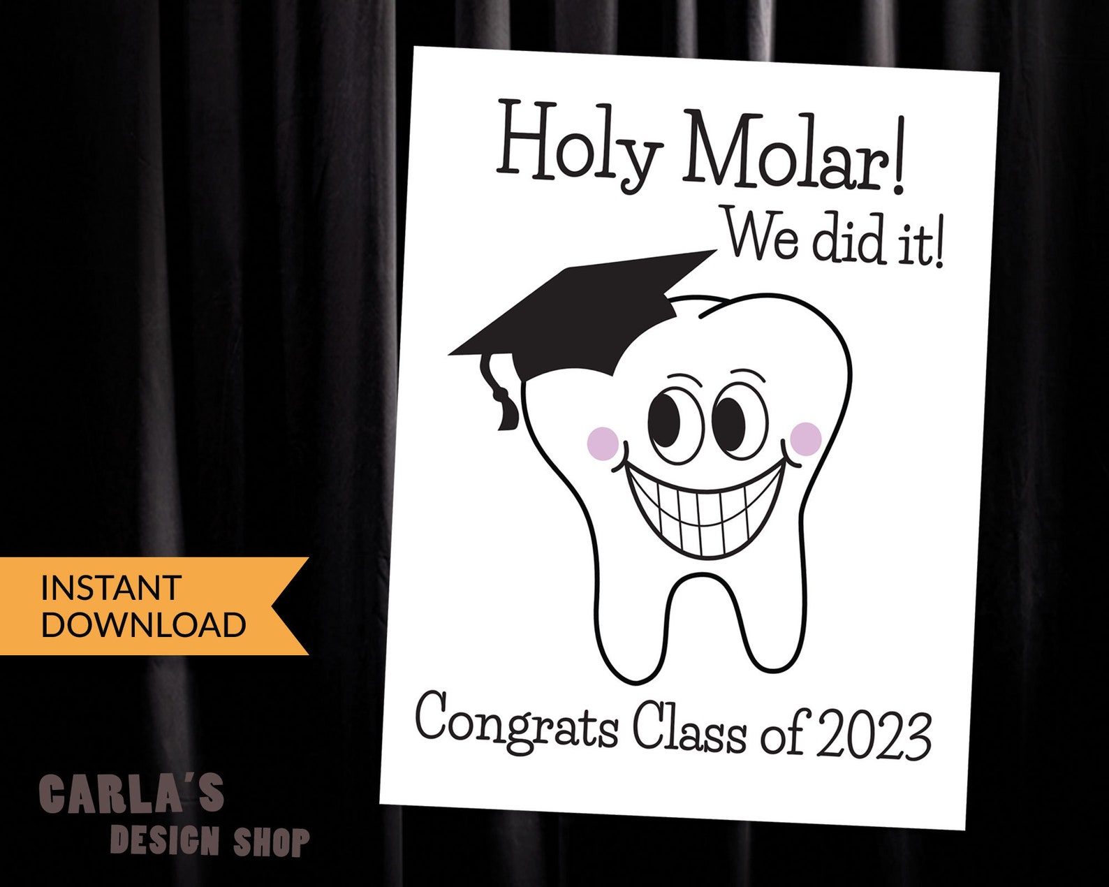 Holy Molar Tooth Congrats Sign Fun for Your Dental or - Etsy