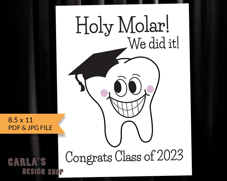 Holy Molar Tooth Congrats Sign Fun for Your Dental or - Etsy
