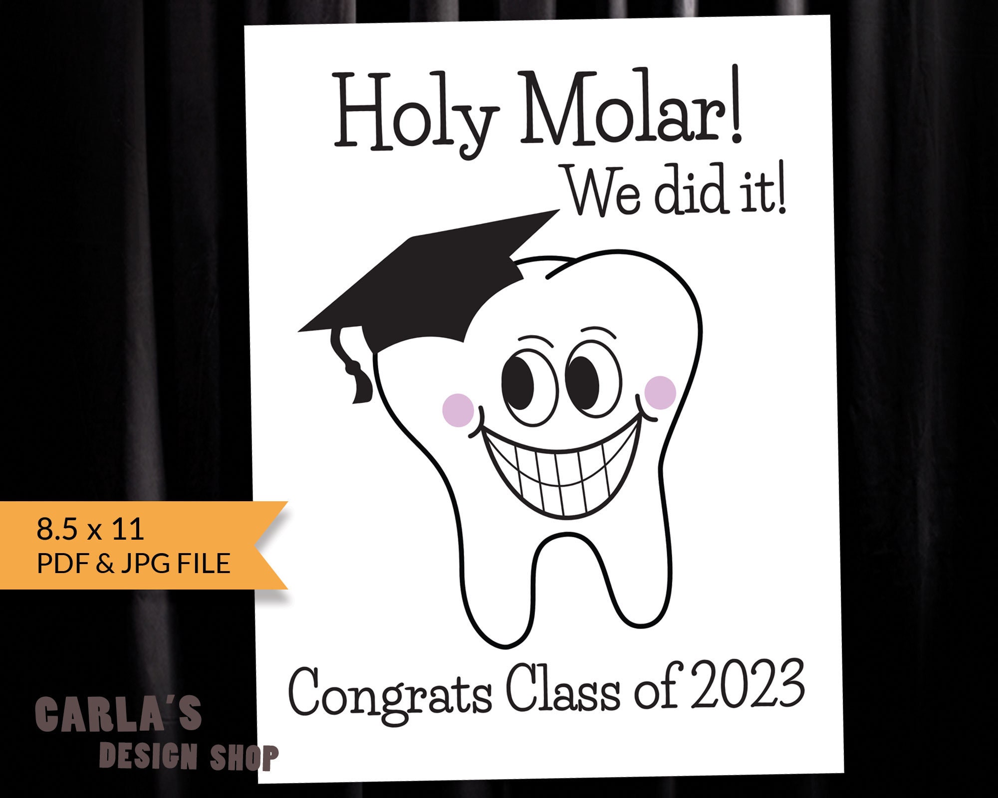 Holy Molar Tooth Congrats Sign Fun for Your Dental or - Etsy