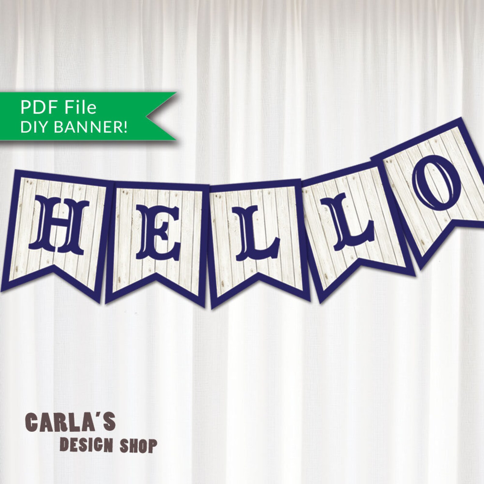 Antler and Arrows Theme DIY Banner With Blue Border and - Etsy