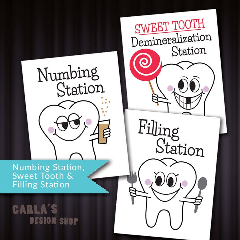 Tooth Party Signs | Fun for Your Dental or Hygienist Grad Party ...
