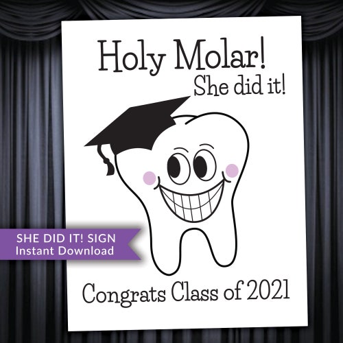 Tooth Party Signs Fun for Your Dental or Hygienist Grad - Etsy