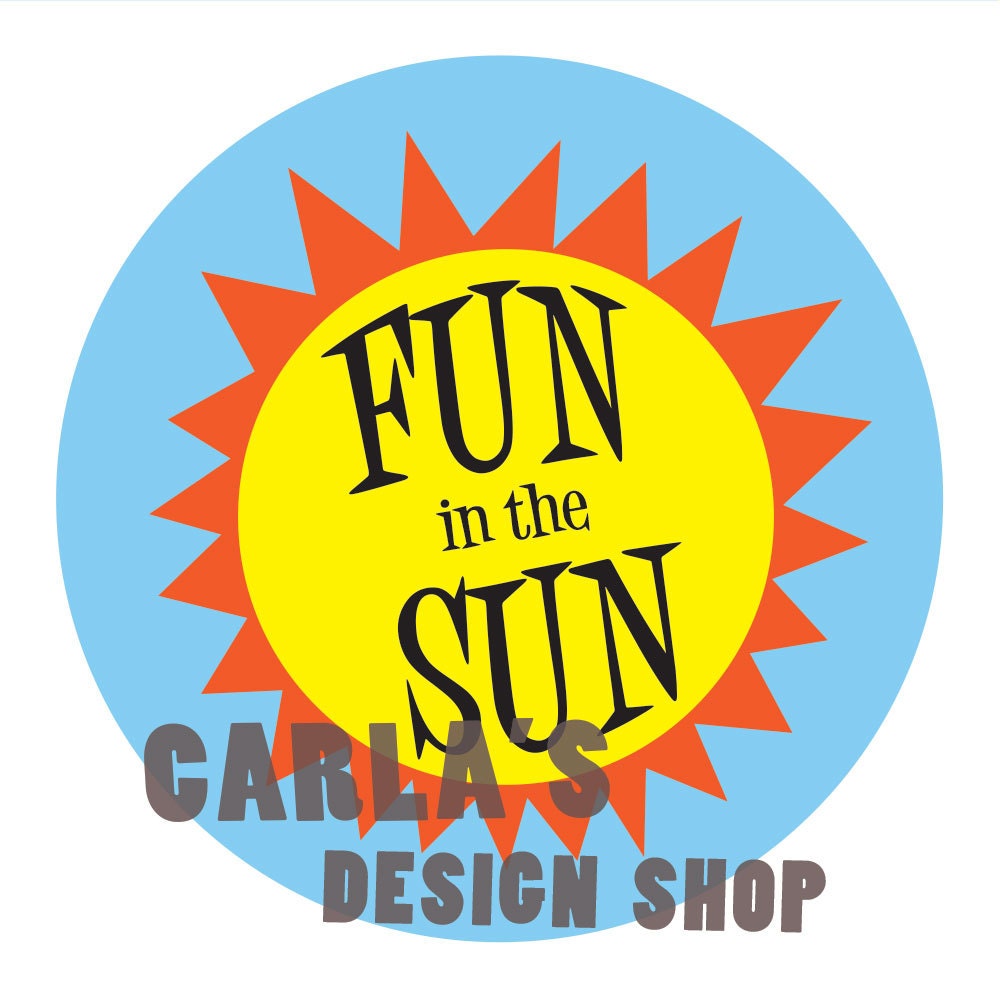 Fun in the Sun, Beach Ball and Palm Tree With Sunset Cupcake Toppers or ...