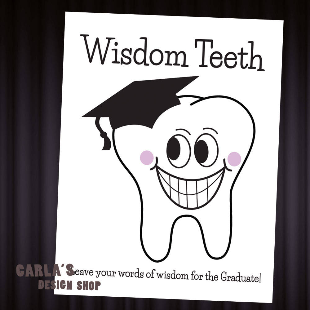 Wisdom Teeth Dental Tooth Sign | PRINTABLE Letter-size Layout Instant ...